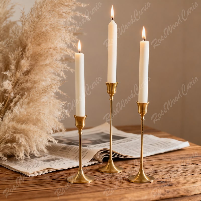 Gold Candlesticks - Etsy UK