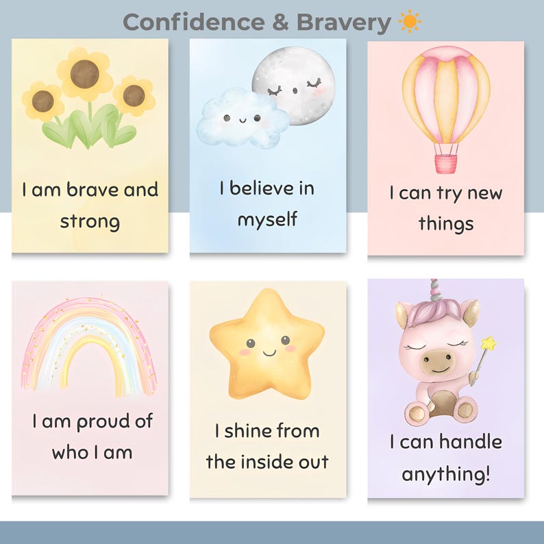 Printable Affirmation Cards for Kids | Positive Quotes | Growth ...