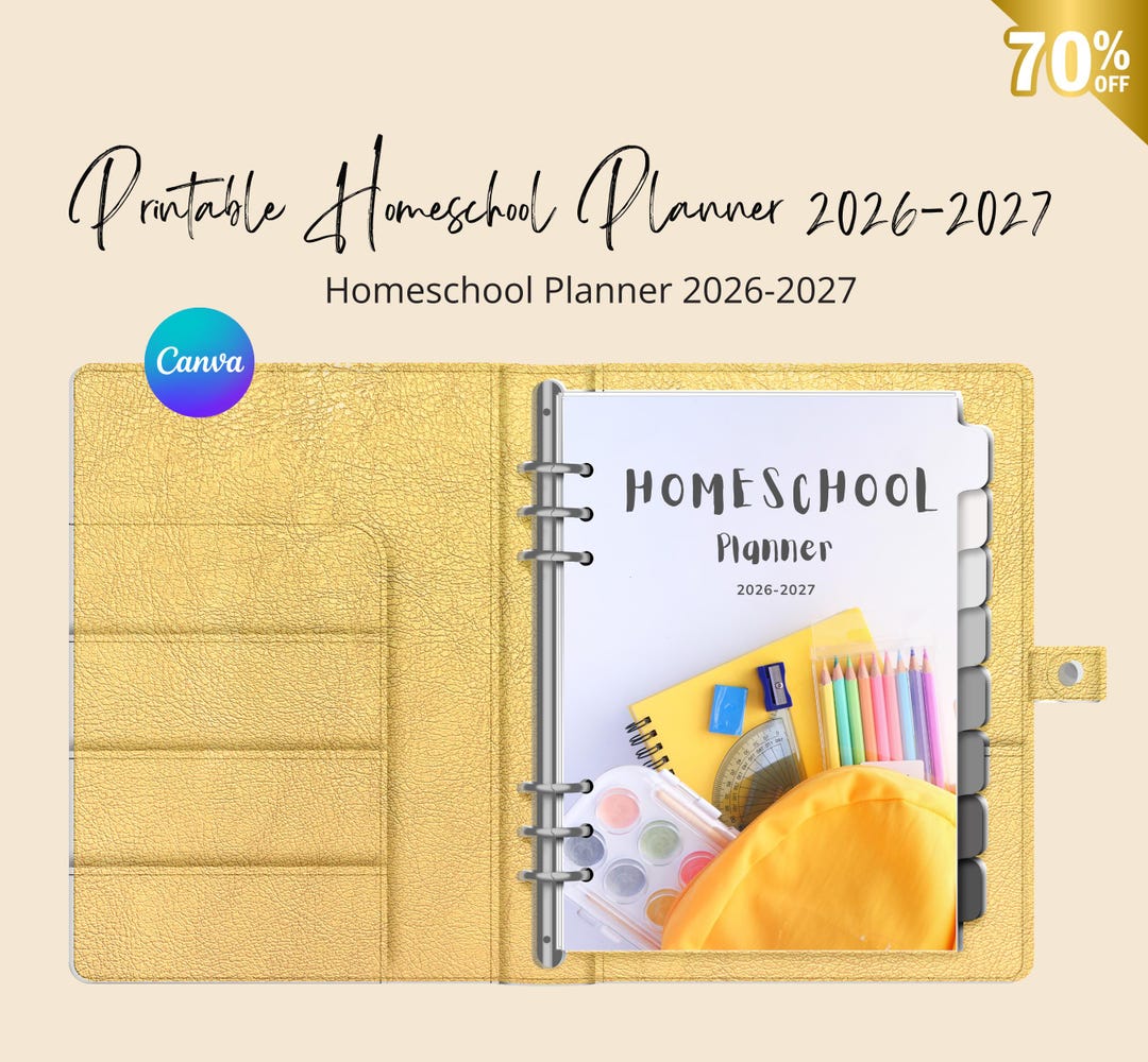 2026 2027 Homeschooling Planner Editable Study Schedule Daily Weekly ...