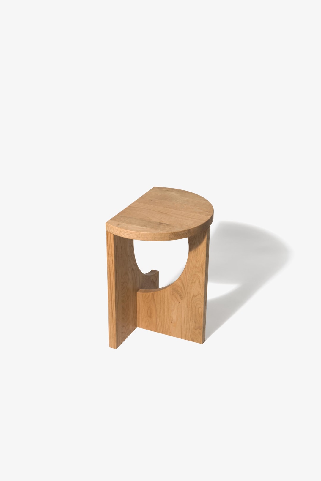 Side Table and Stool Made of Solid Oak, Natural Finish | Modern ...