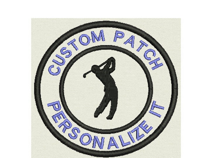 Custom Embroidered Patch - Golf Circle Patch - Personalize It! - Sew on ...