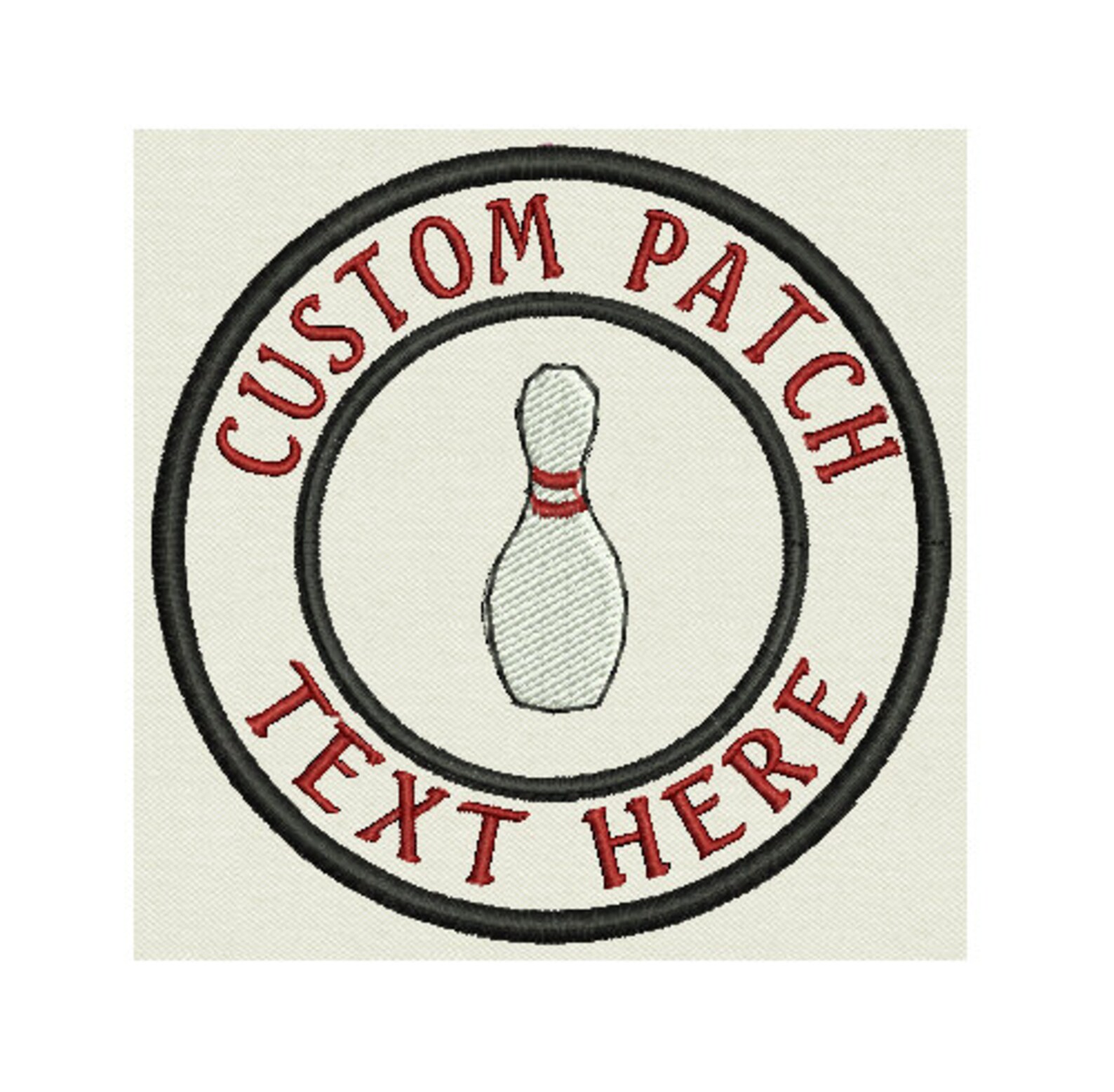 Custom Embroidered Patch - Bowling Circle Patch - Personalize It! - Sew ...