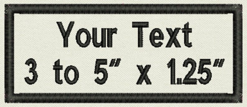 Custom Embroidered Patch - Custom Text, - Sew on or Iron on 3" X 1.25 ...