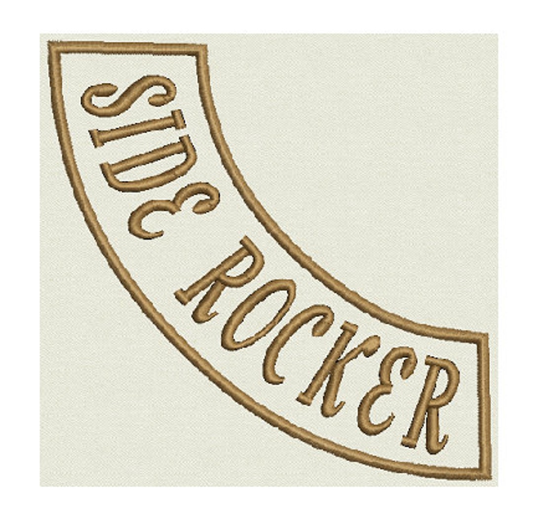 Custom Embroidered Side Rocker Patch - Personalize It! - Sew on or Iron ...