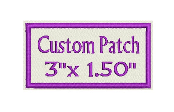 Custom Patch Embroidered Rectangle Patch Personalize It | Etsy