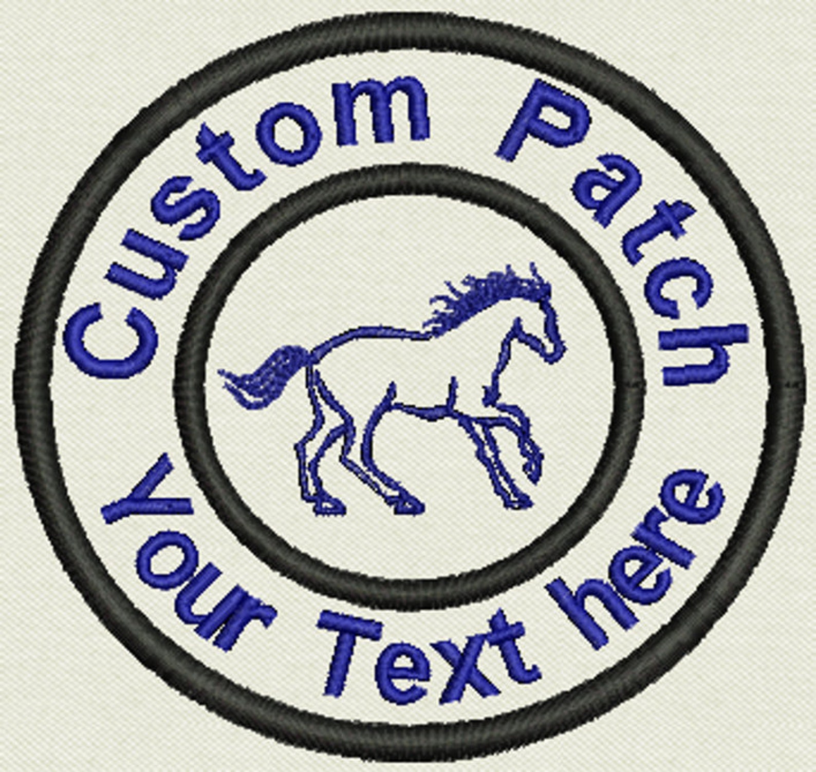 Custom Embroidered Patch Horse Riding Circle Patch | Etsy