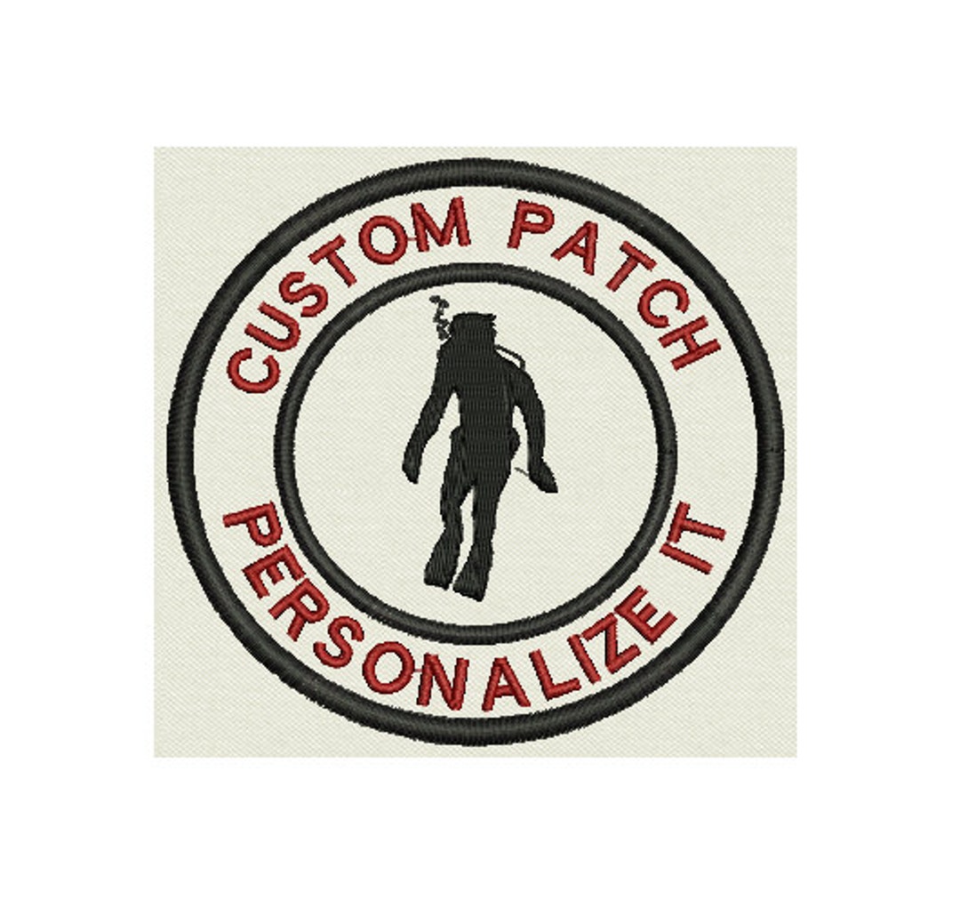 Custom Embroidered Patch - Scuba Diving Circle Patch - Personalize It ...