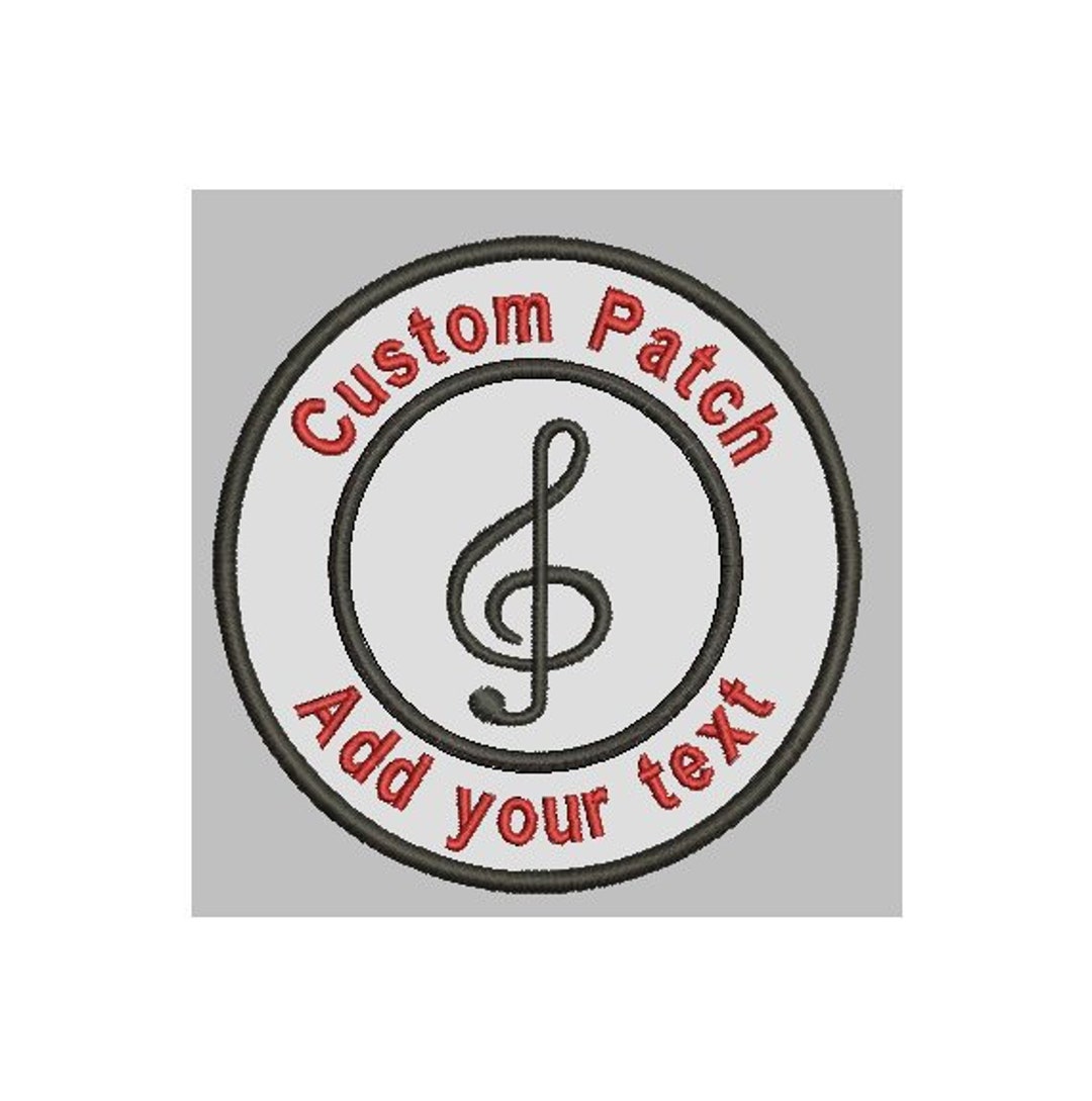 Custom Embroidered Patch - Music Circle Patch - Personalize It! - Sew ...
