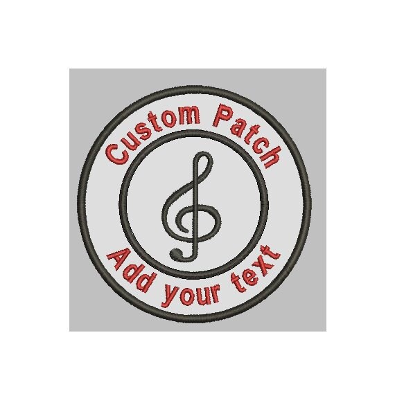 Custom Embroidered Patch Music Circle Patch Personalize - Etsy