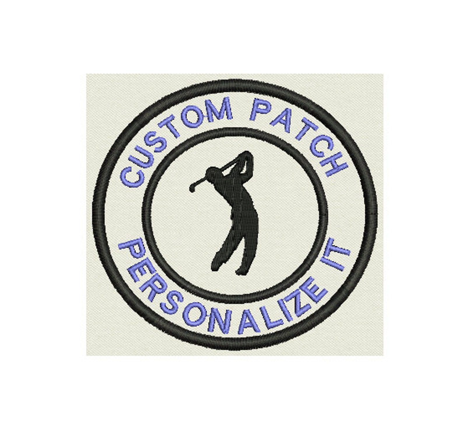 Custom Embroidered Patch - Golf Circle Patch - Personalize It! - Sew on ...