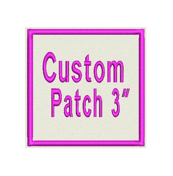 Custom Patch Embroidered Square Patch Personalize It - Etsy