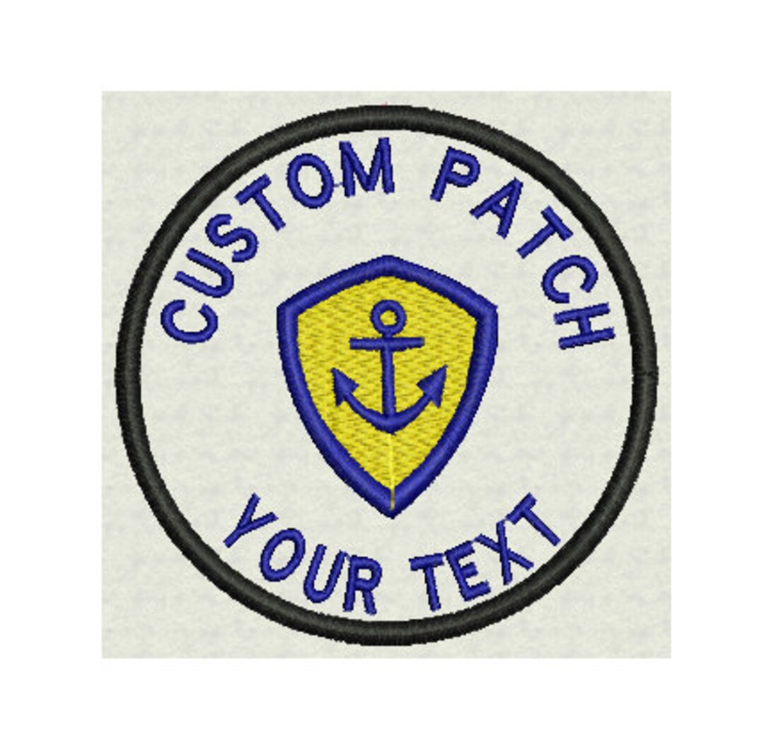 Custom Anchor Circle Patch 3" Tag, Label, Badge - Sew on or Iron on ...