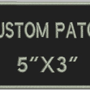 Custom Embroidered Rectangle Patch - Add Your Text - Personalize It ...