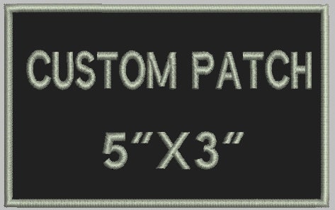 Custom Embroidered Rectangle Patch Add your Text | Etsy