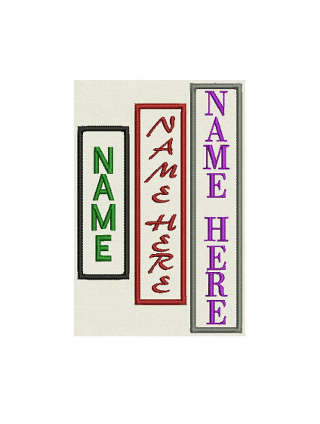 Custom Vertical Embroidered Patch - Add Your Text - Personalize It ...