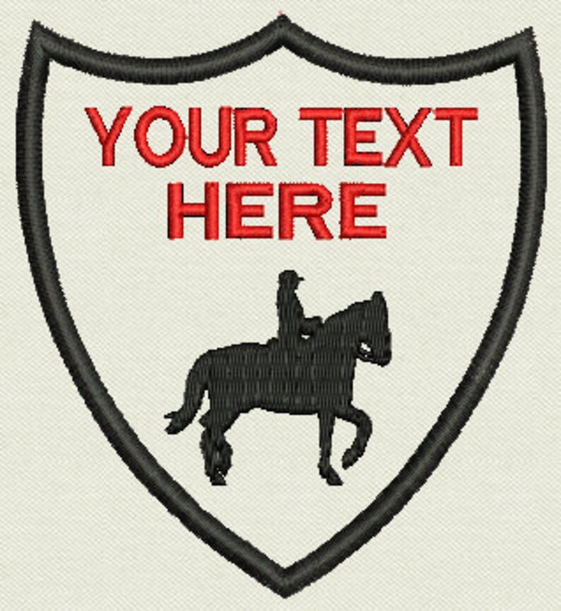 Custom Patch Crest Embroidered Shield Horse Personalize - Etsy