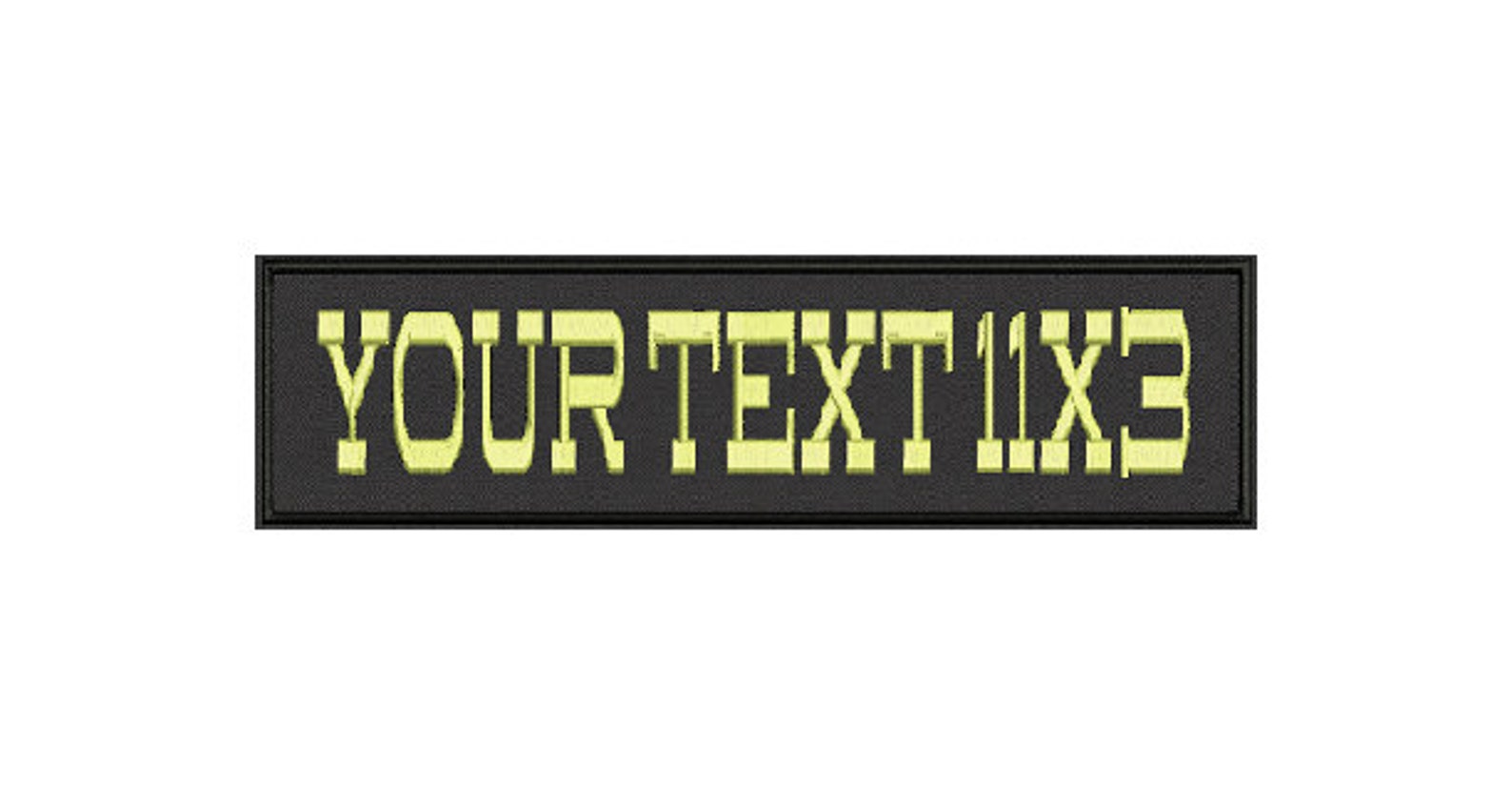 Custom Patch Embroidered Rectangle Patch Personalize It Sew on or Iron on 11x 3 - Etsy