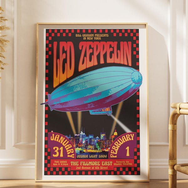 Led Zeppelin Concert Poster - Etsy