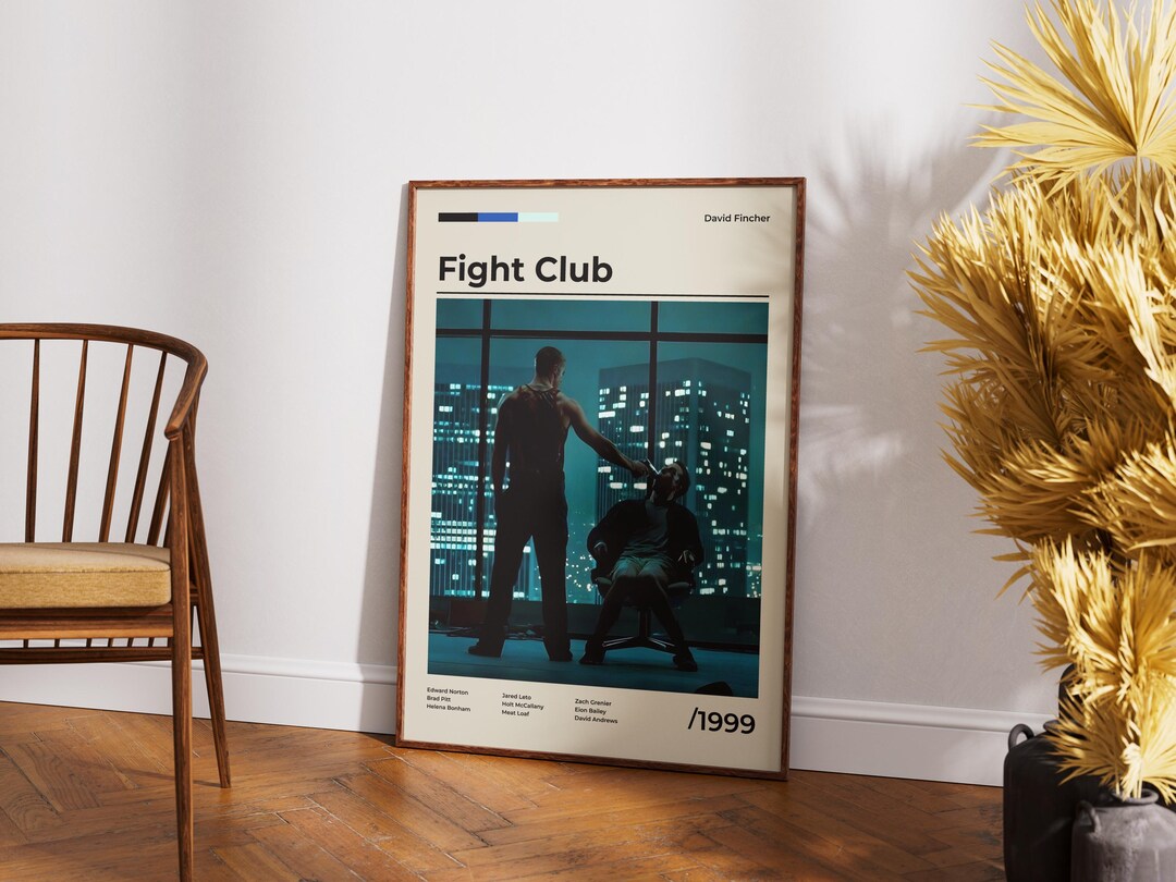 Fight Club Printable Poster | Cult Movie Wall Art | Gritty Film Print ...
