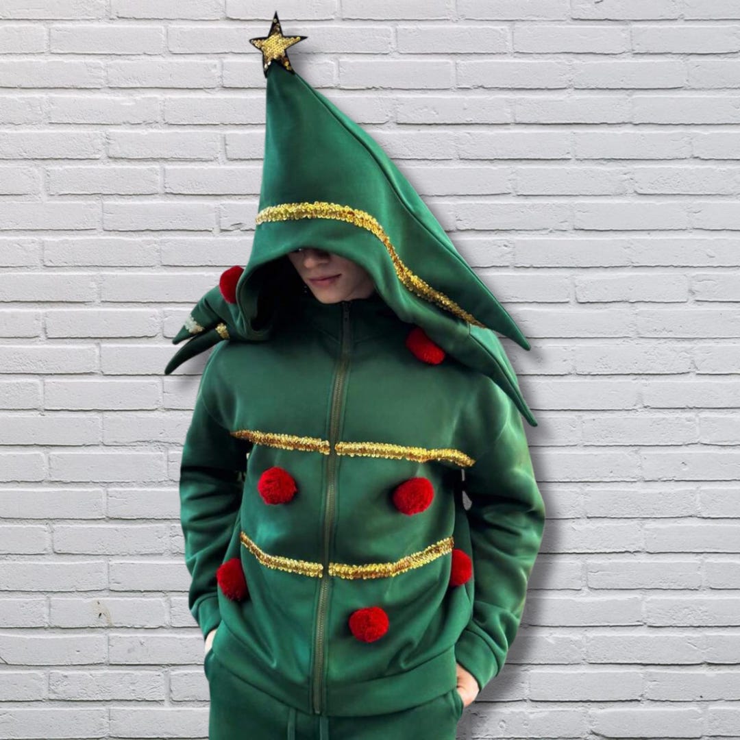 Colorful Knit Christmas Tree Jacket – Whimsical Holiday Cardigan - Etsy