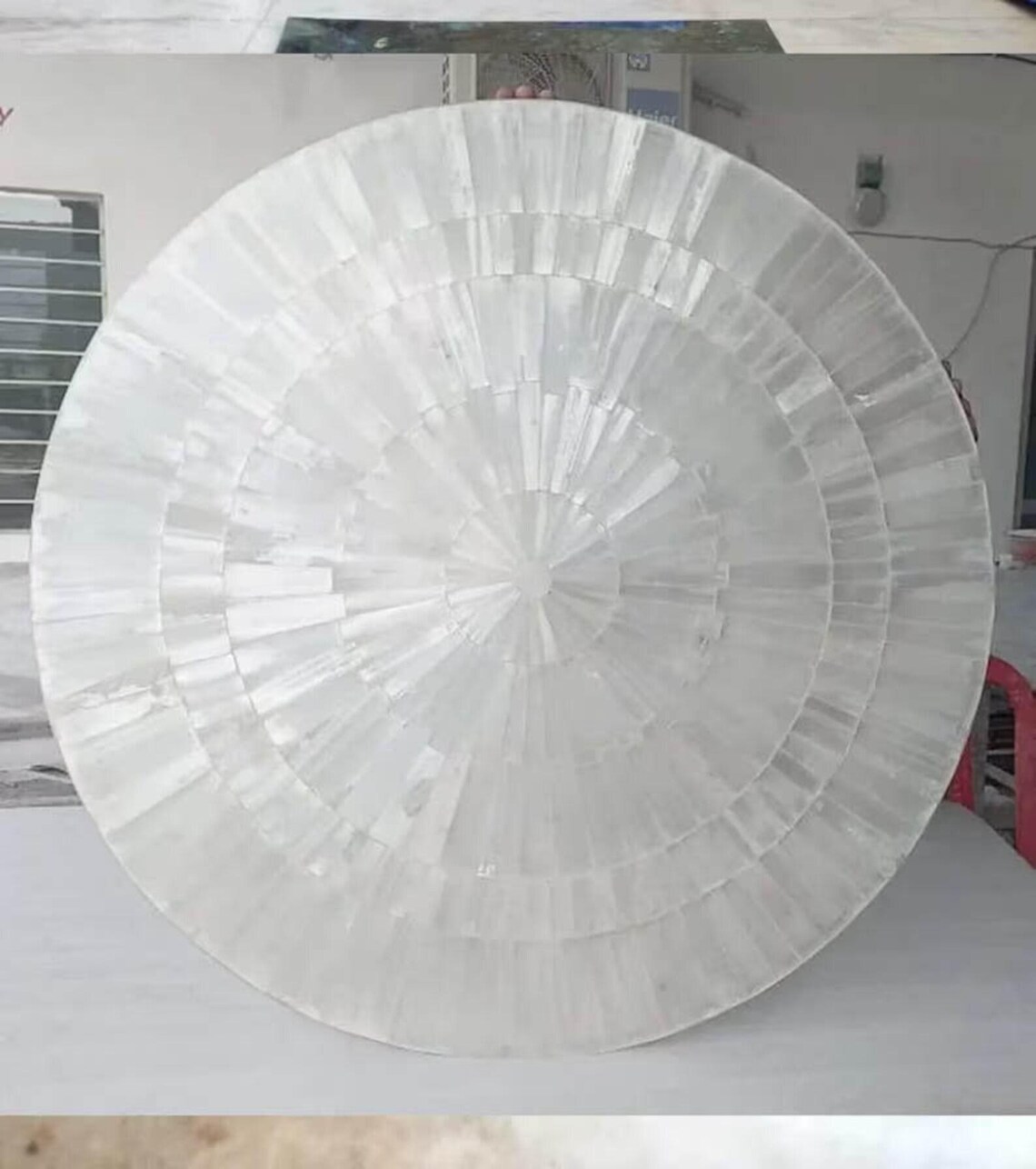 Round Mother of Pearl Dining Table | Custom Inlay Shell Mosaic Kitchen ...