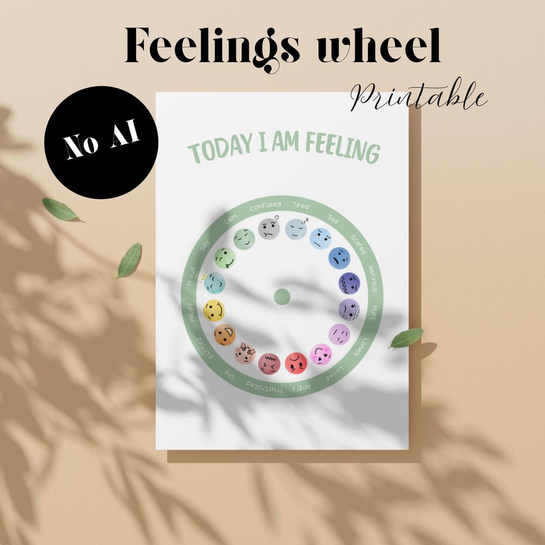 Printable Emotion Wheel Poster - Etsy