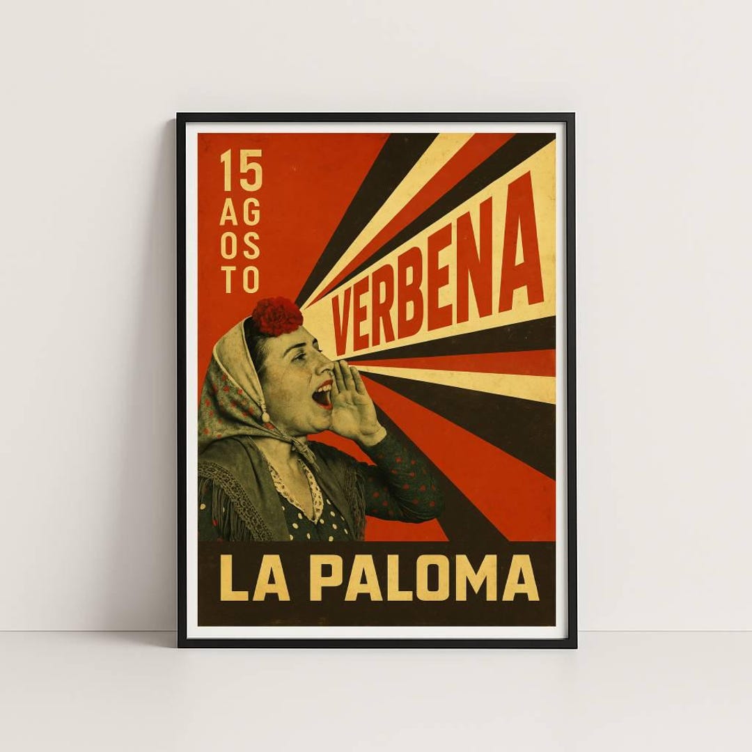 Verbena De La Paloma Traditional Poster | Vintage Madrid Poster | Retro ...
