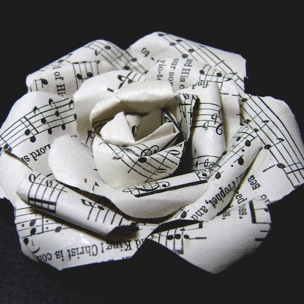 Music Paper Flowers - Etsy