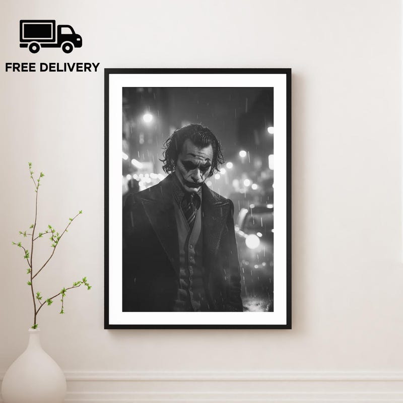 Joker Heath Ledger Framed - Etsy