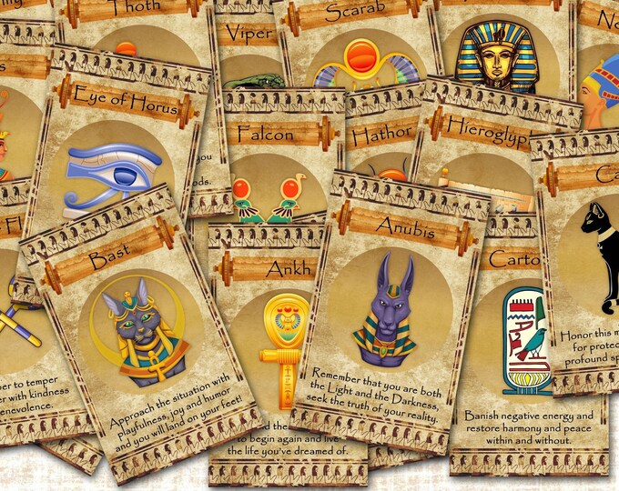 Egyptian Gods Oracle Cards - Etsy