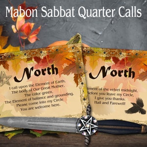 MABON QUARTER CALLS, 8 Cards to Call and Release the Quarters, Make ...