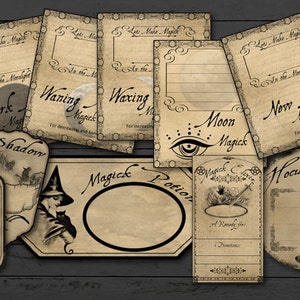 30 Witchy SPELL LABELS, Personalize Your Wicca Spells and Potions ...