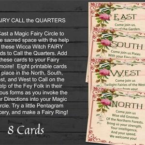 FAIRY CALL the QUARTERS, Summon the Fey, Magick Faery Circle Cards for ...