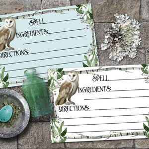 IMBOLC RECIPE CARDS, 3 Printable Cards, Record Your Witchy Recipes ...