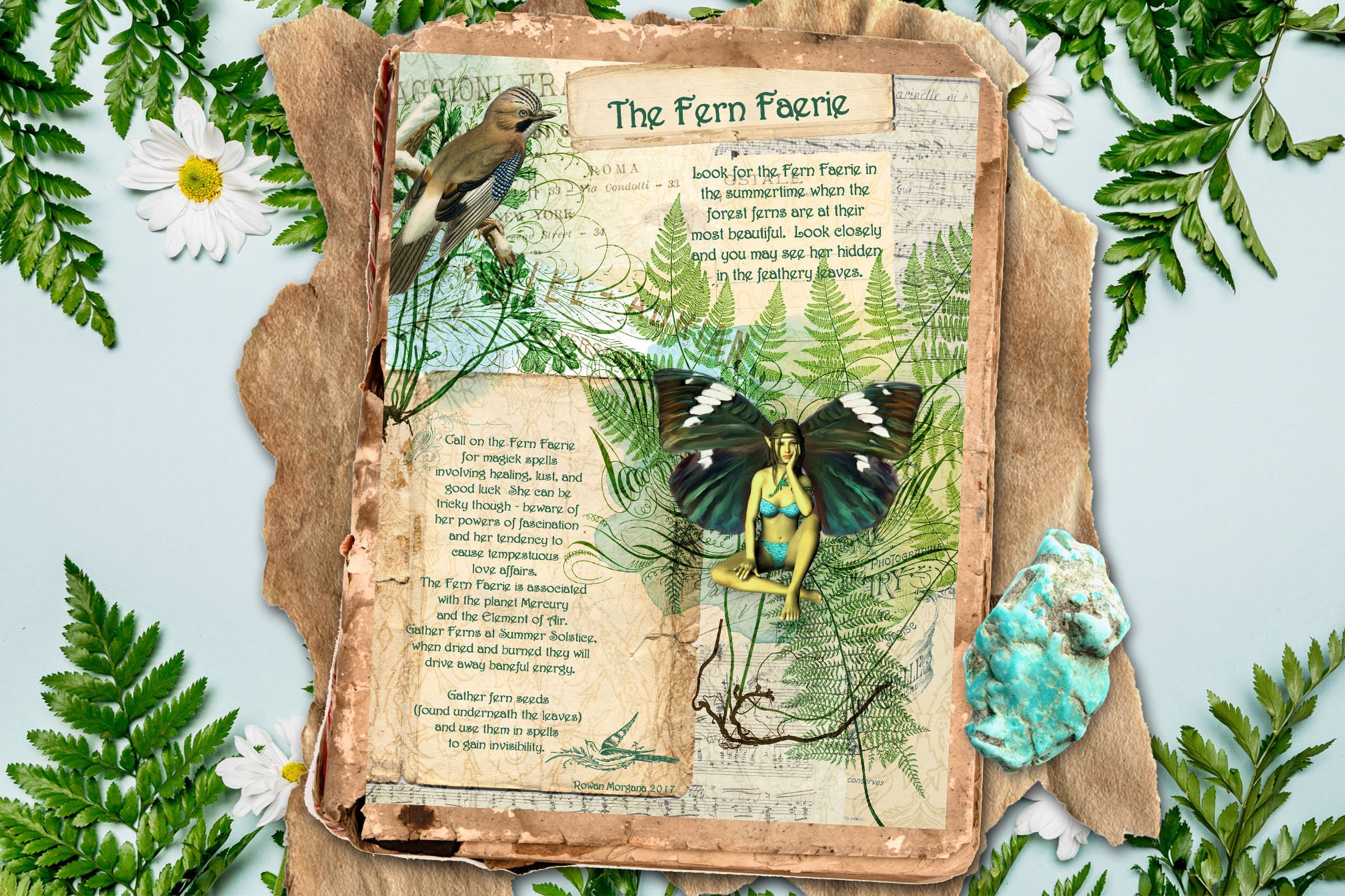 FERN FAERIE Realm of the Fey Printable Page for Book of | Etsy
