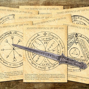 Pentacles of Solomon: 7 Powerful Seals & Sigils, 45 Printable Pages - Etsy