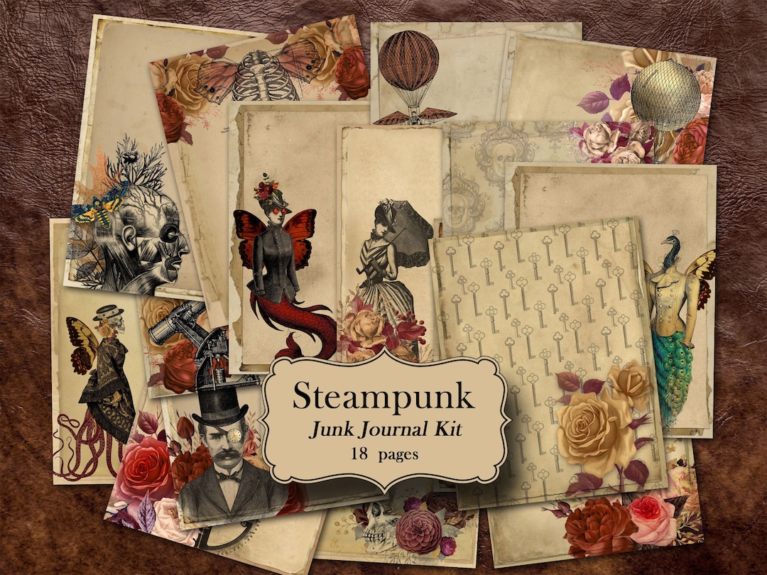 STEAMPUNK JOURNAL 18 Printable Pages, Vintage Victorian, Spellbook ...
