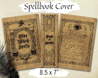 Printable Hocus Pocus Spell Book Cover - Etsy