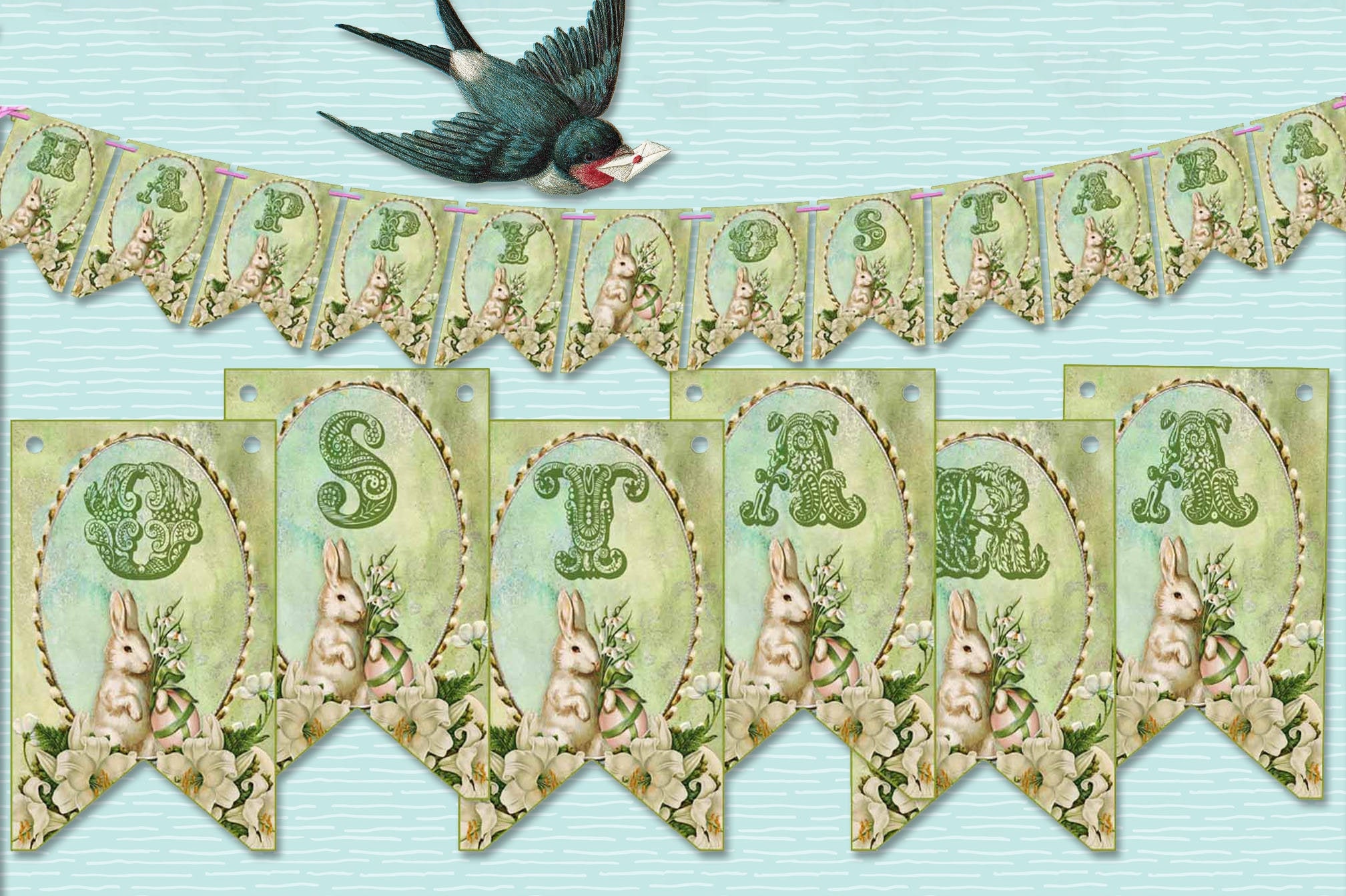OSTARA BANNER Printable Bunting Ostara Flags Decoration - Etsy Canada