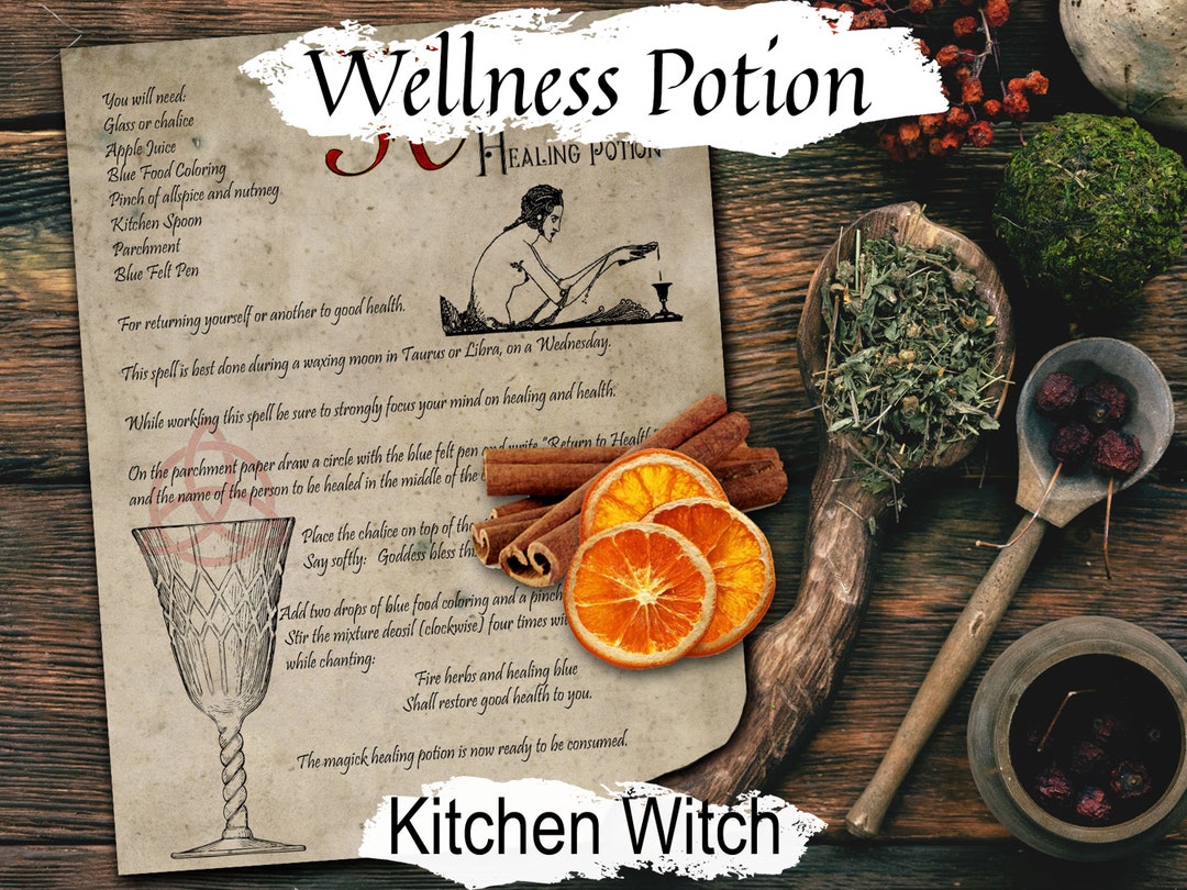KITCHEN WITCH POTION, Cottage Witchcraft, Cooking Spell, Wicca Green ...