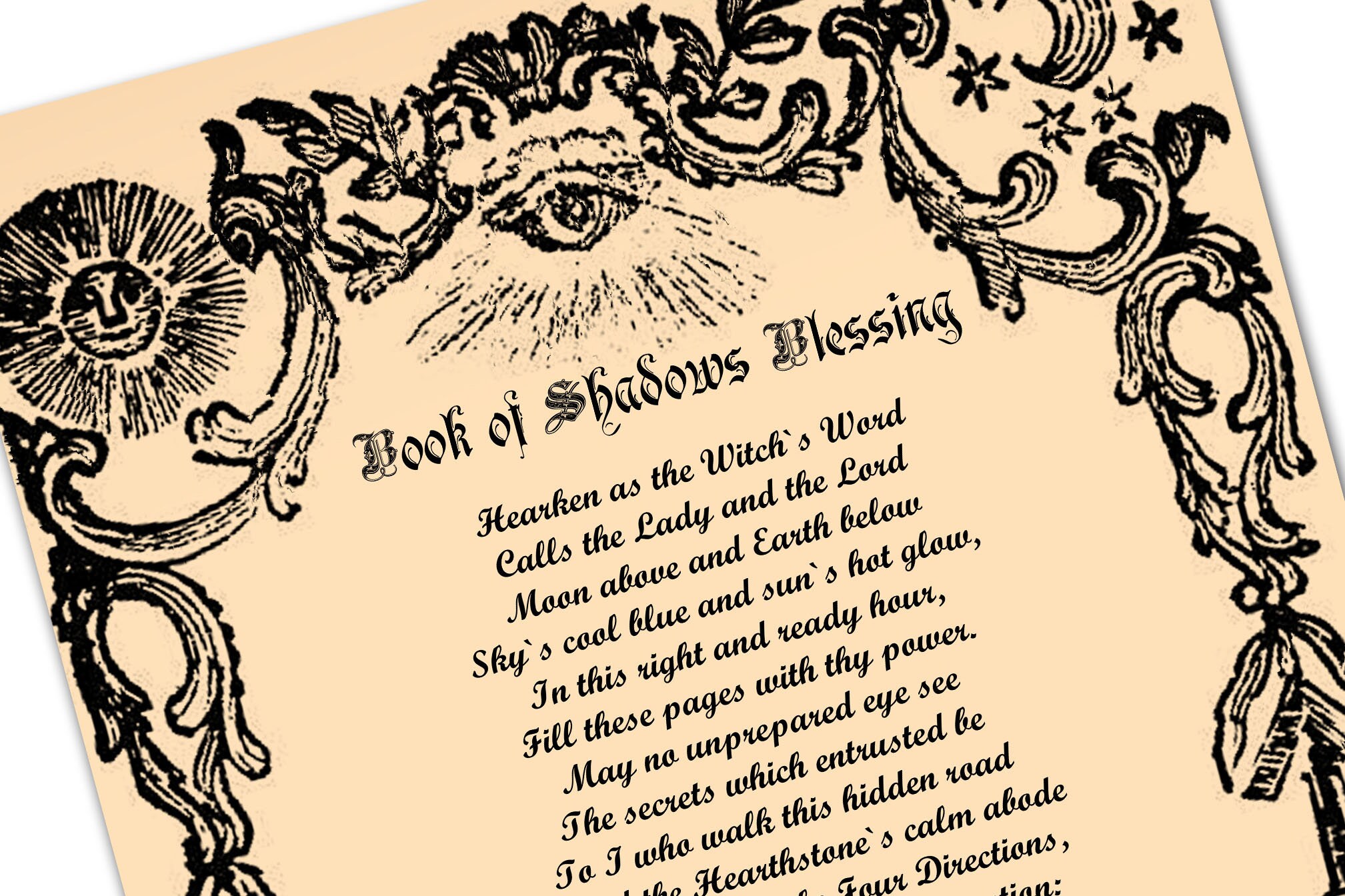 GRIMOIRE BLESSING Book of Shadows Blessing Wicca Grimoire | Etsy