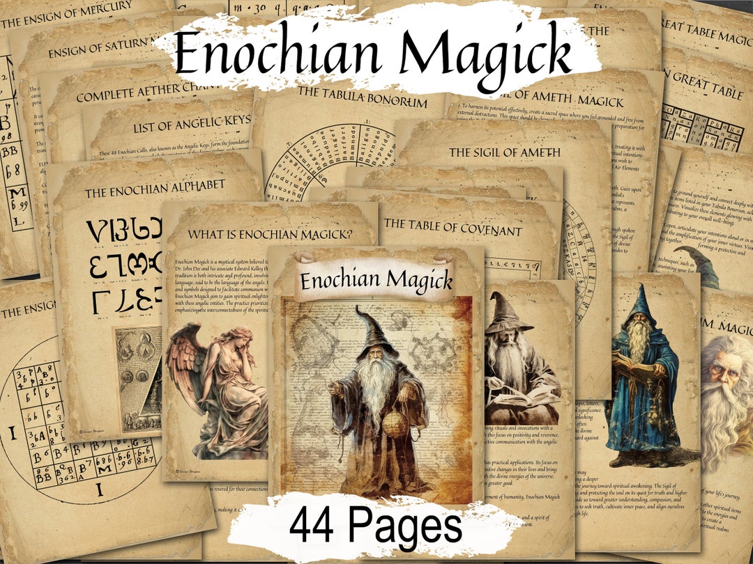 ENOCHIAN MAGICK and Angel High Magick Printable Book of Shadows, Pagan ...