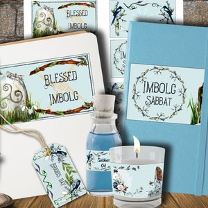 IMBOLC LABELS, 6 Printable Sabbat Tags for Rituals, Spells, Gifts ...