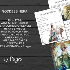 GODDESS HERA, Greek Mythology of the Queen of Heaven, Altar Guide With ...