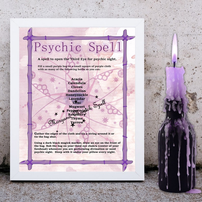 PSYCHIC SPELL Open your Third Eye Printable Page for Book | Etsy