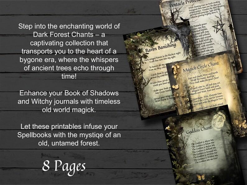 Forest Spirit Spellbook Pages: Enchanted Woodland Chants (PDF Download ...