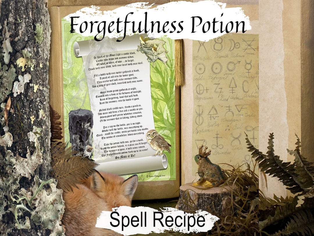 FORGETFULNESS POTION, Spell to Banish Memories, Wicca Witch Potion ...