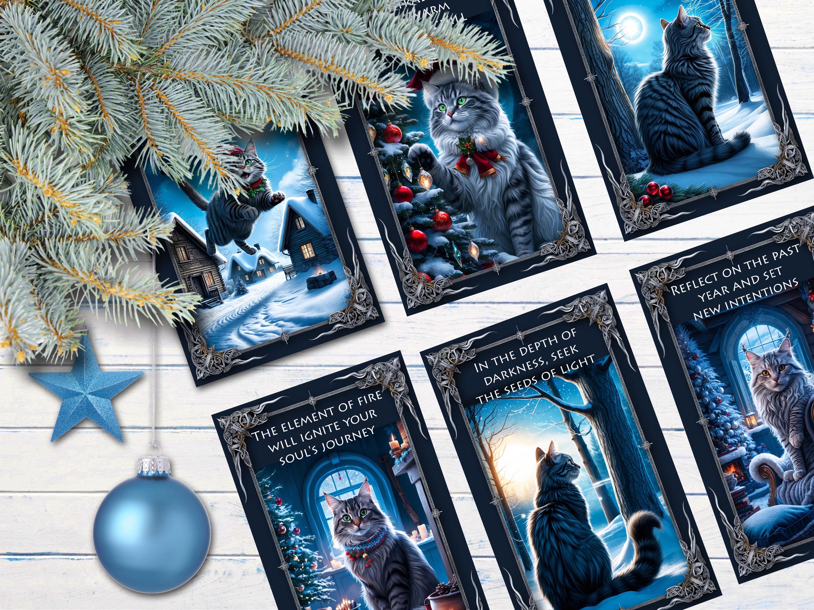 Yule Cat Oracle Cards: Jólakötturinn Tarot, Icelandic Christmas ...