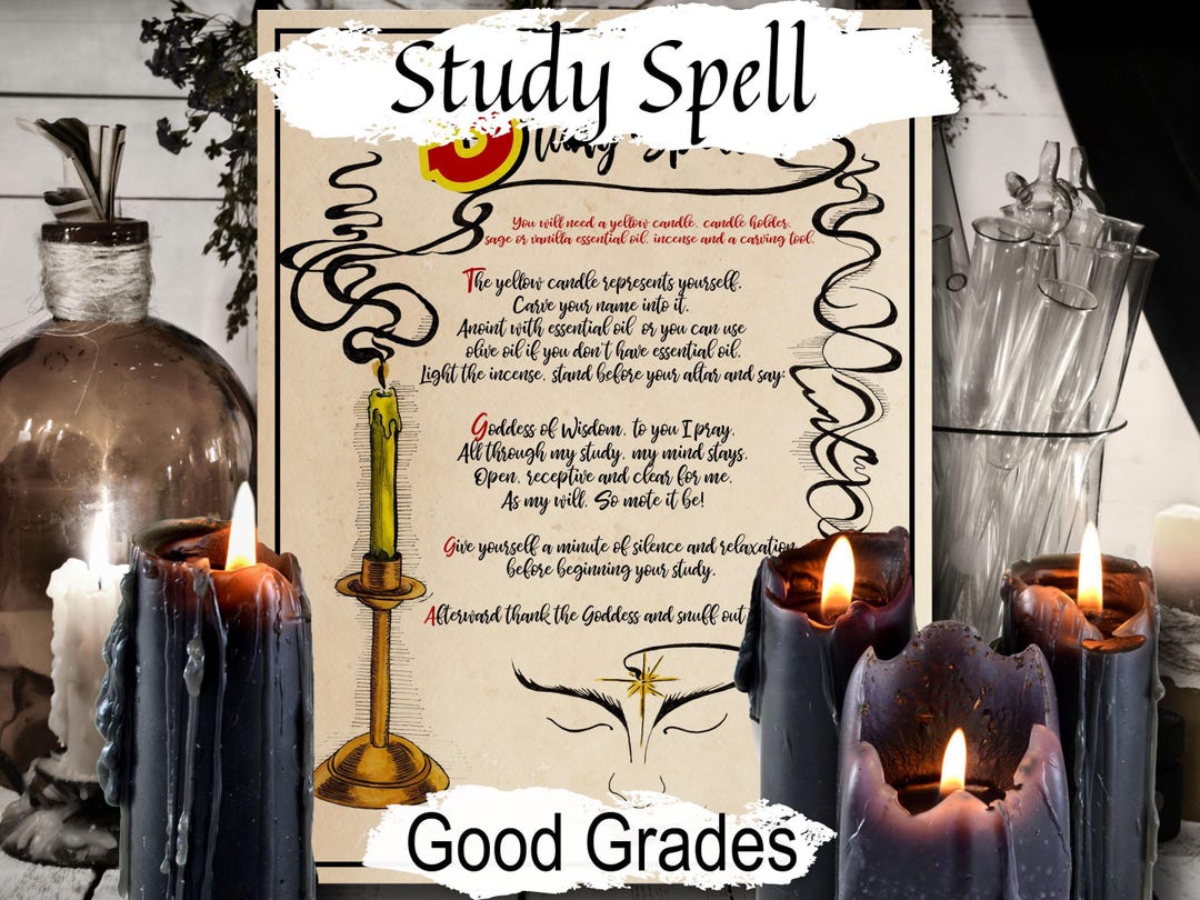Ace Your Exams: With This Powerful Study Spell, Printable Spellbook ...