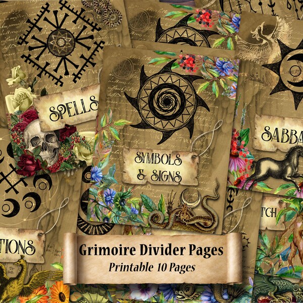 Spell Book Pages - Etsy